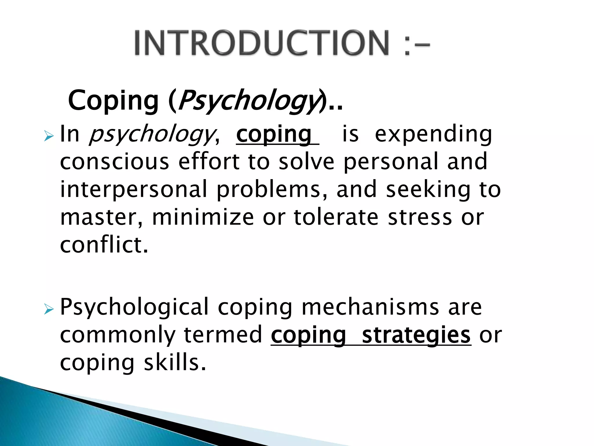 Coping with stress | PPTX