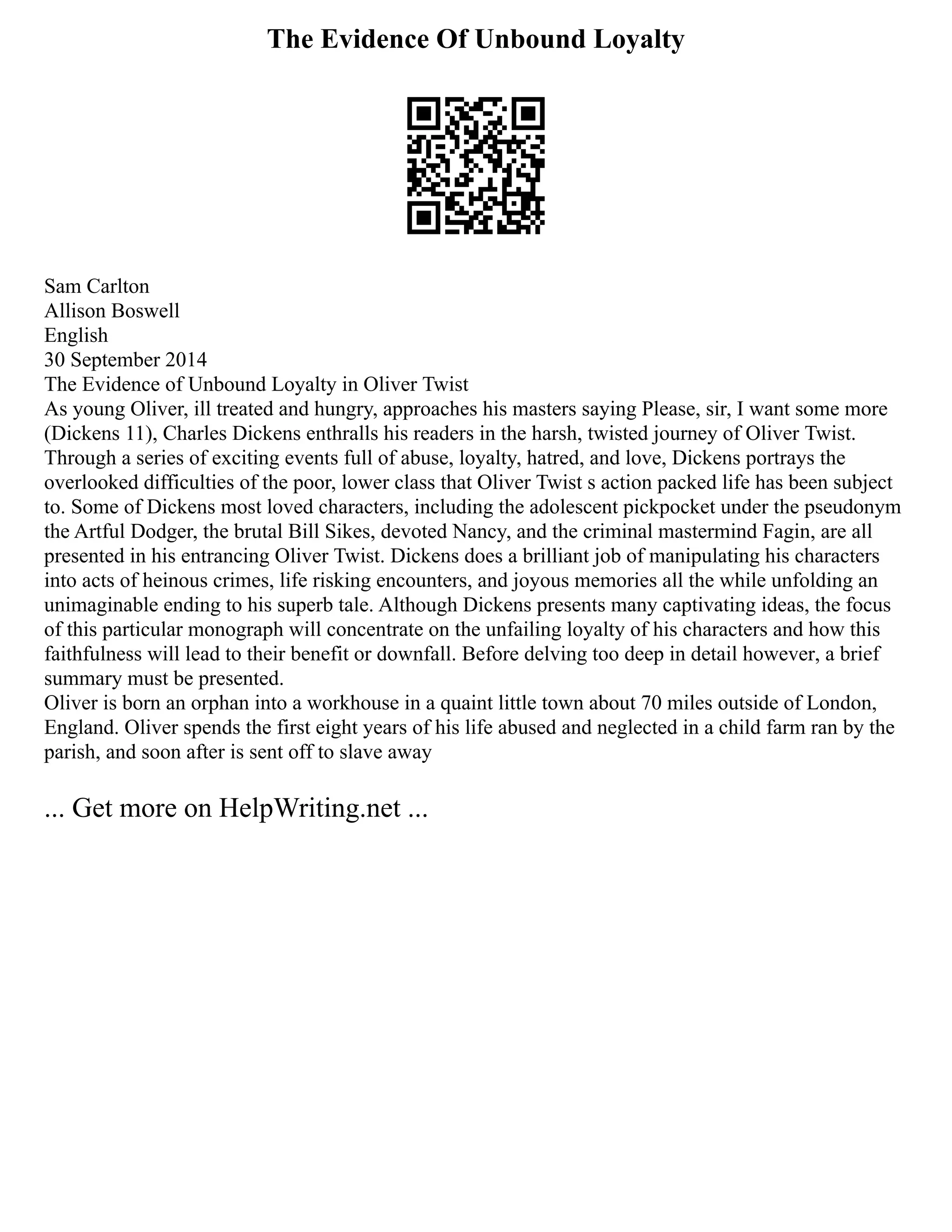 Myself Paragraph For Students And Children | PDF