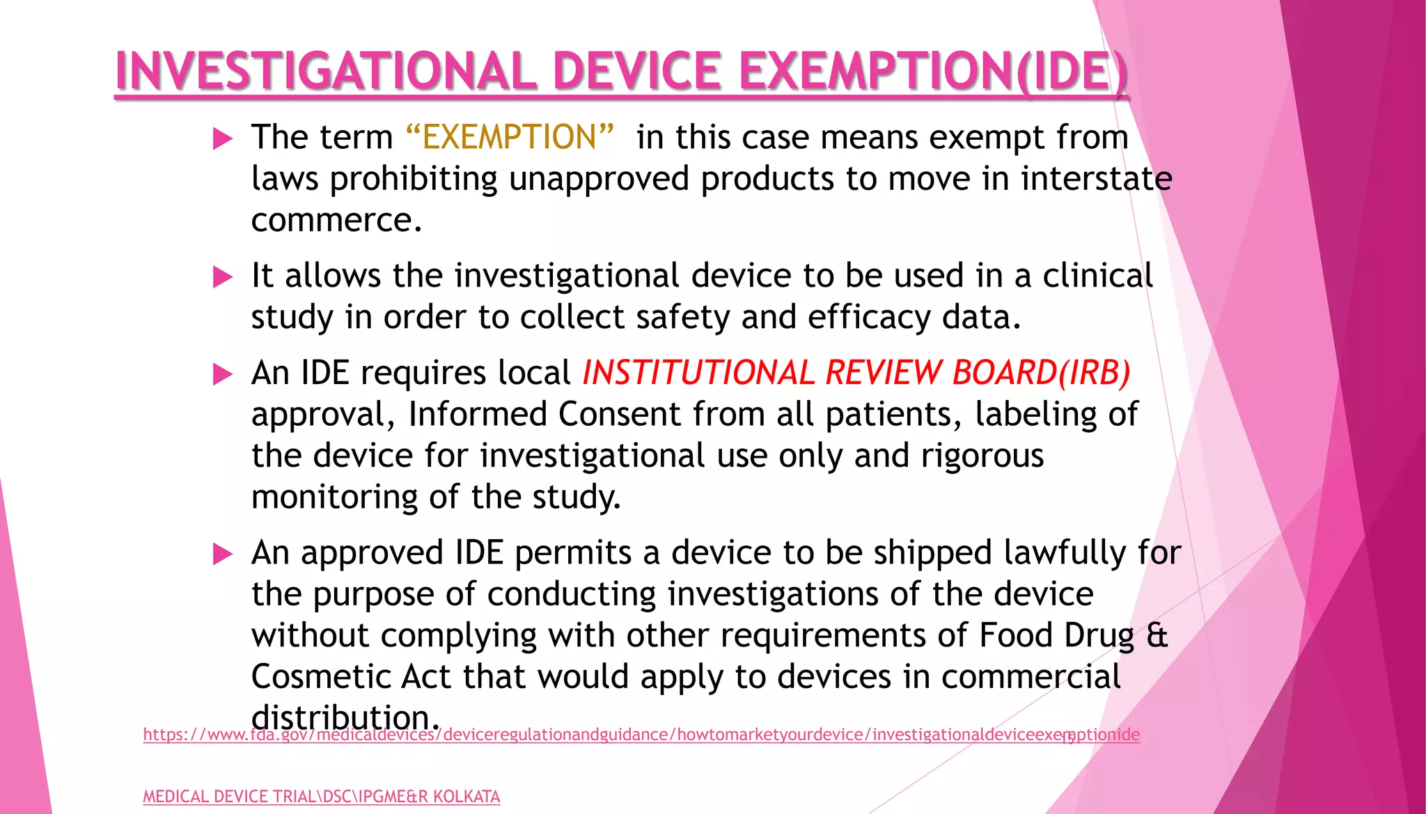 CLINICAL TRIALS OF MEDICAL DEVICES | PPTX