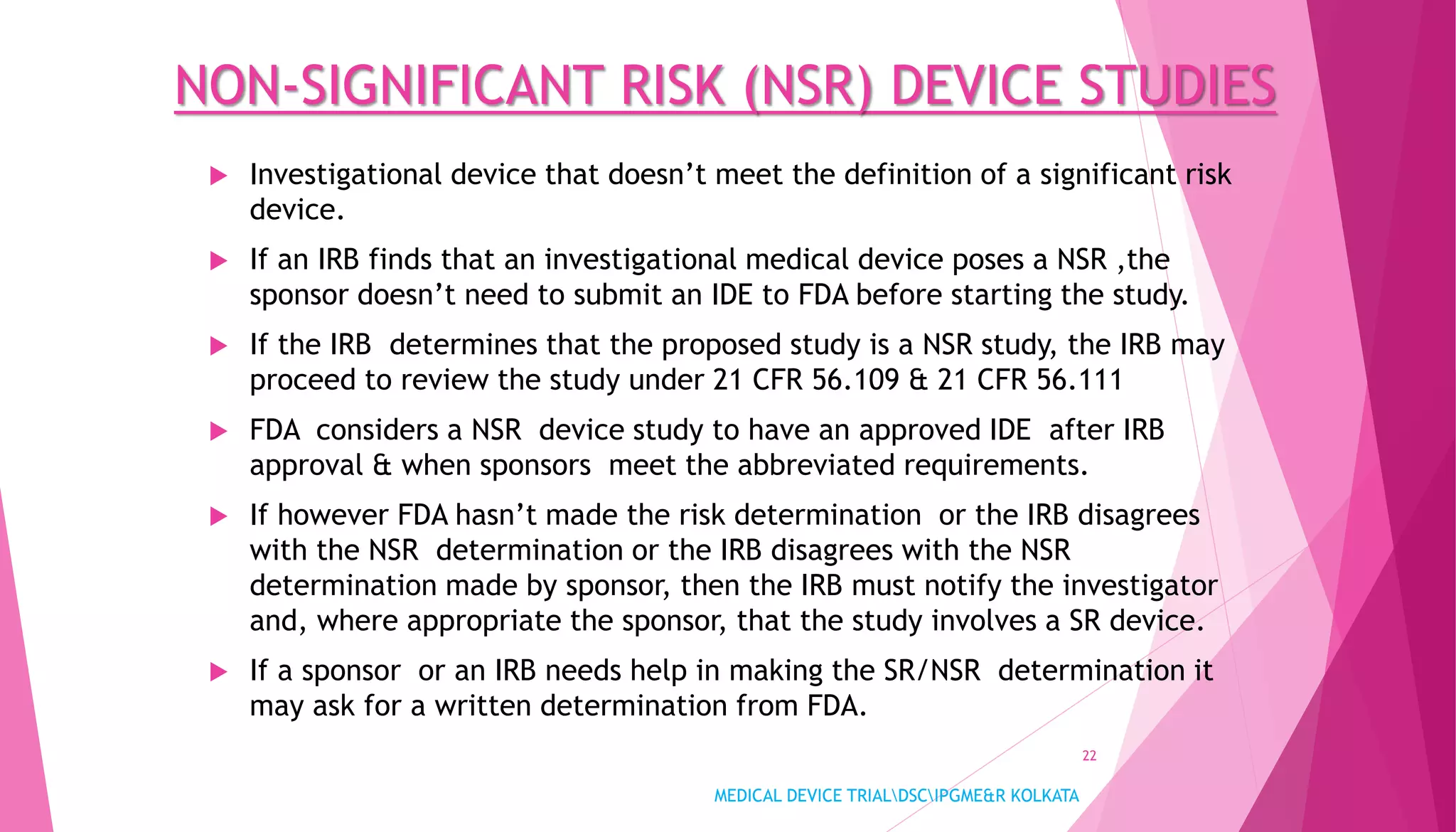 CLINICAL TRIALS OF MEDICAL DEVICES | PPTX