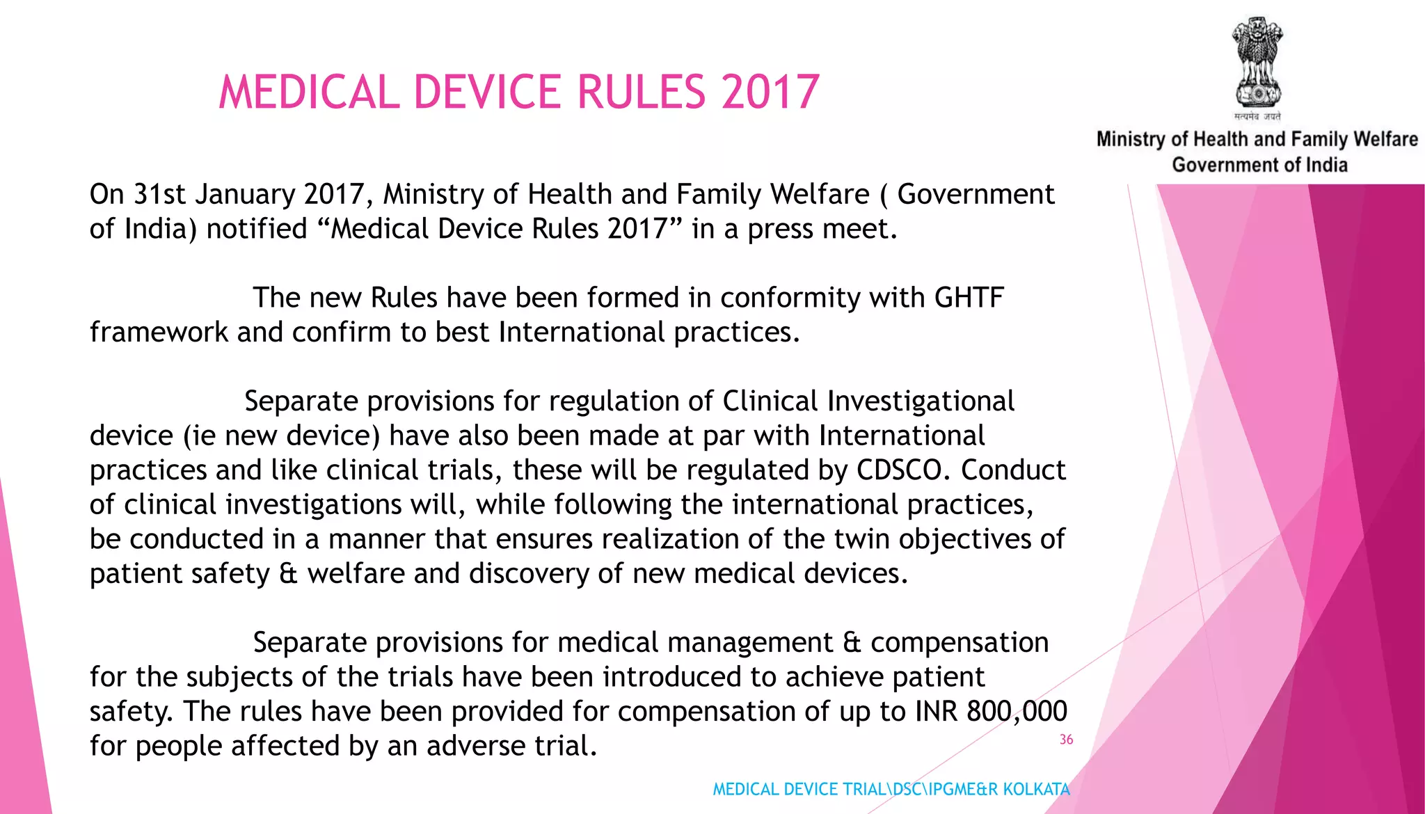 CLINICAL TRIALS OF MEDICAL DEVICES | PPTX