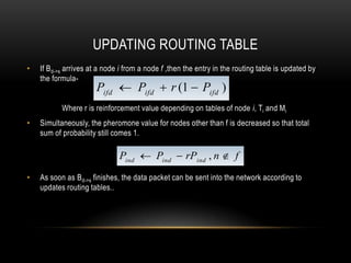 An optimization in antnet routing algorithm | PPT