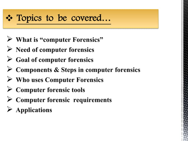 computer forensics | PPT