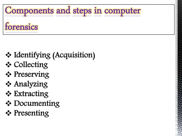computer forensics | PPT