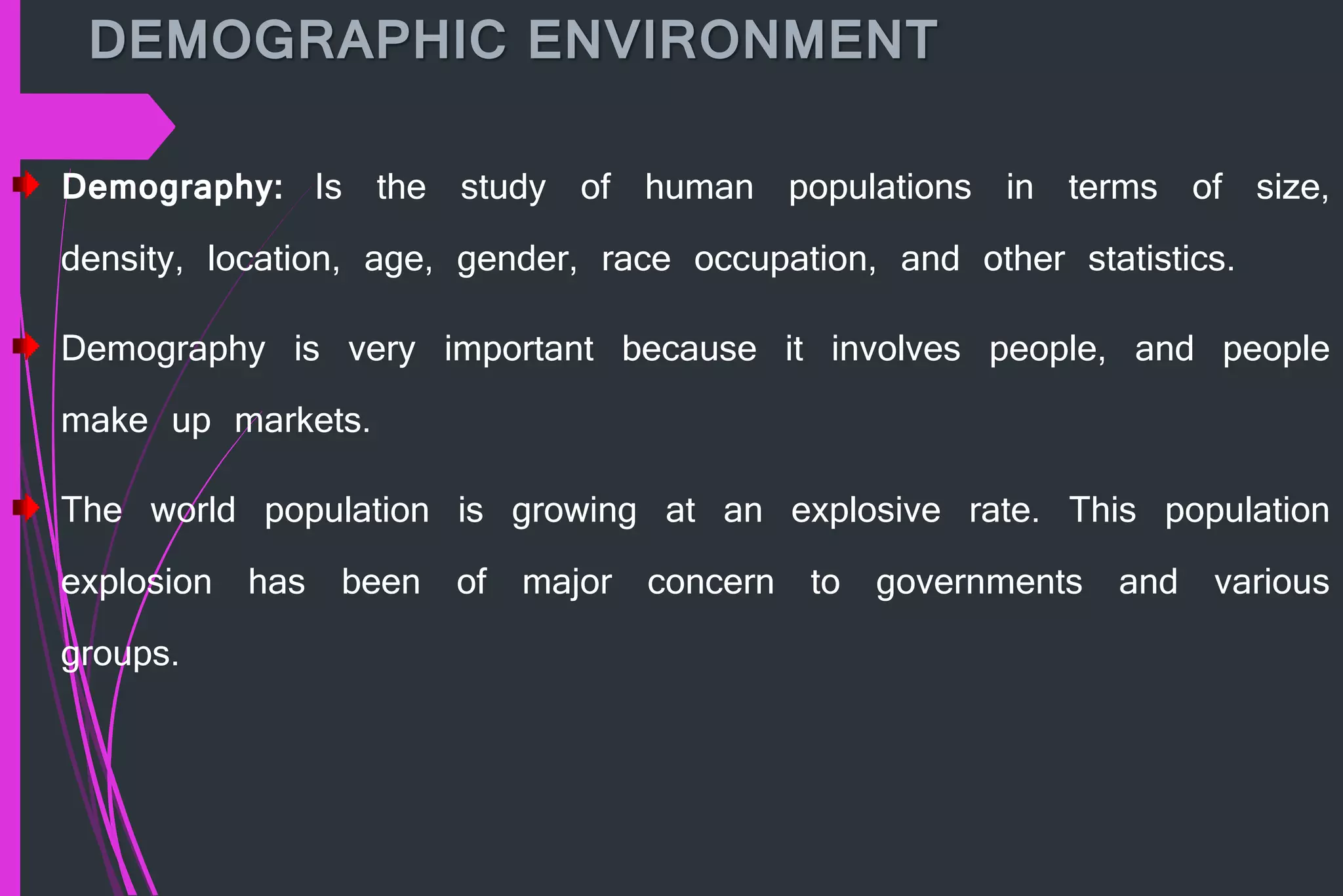 Demographic environment | PPTX
