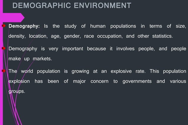 Demographic environment | PPTX