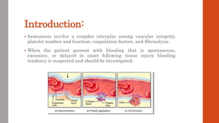 clinical approach to patients with bleeding tendency | PPTX