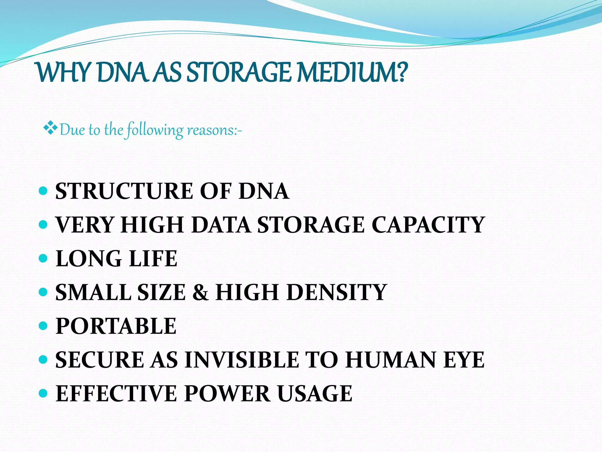 Data Storage in DNA | PPTX