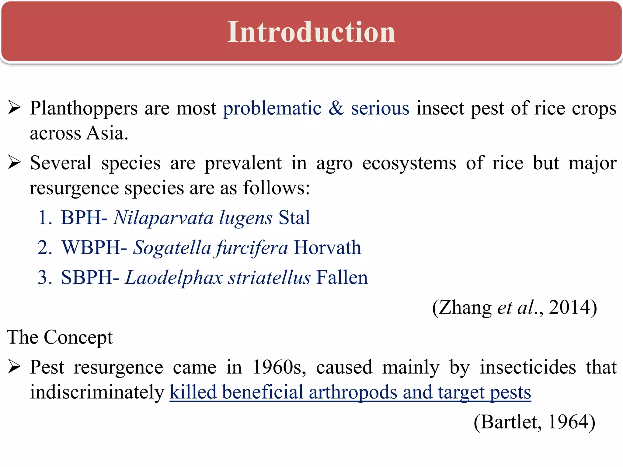 Pesticide Induced Resurgence of Rice Planthoppers | PPTX