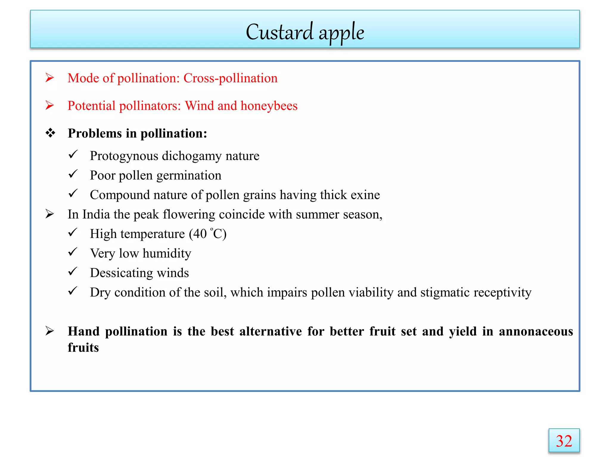Pollination and pollinizer effects on fruit crops | PPTX