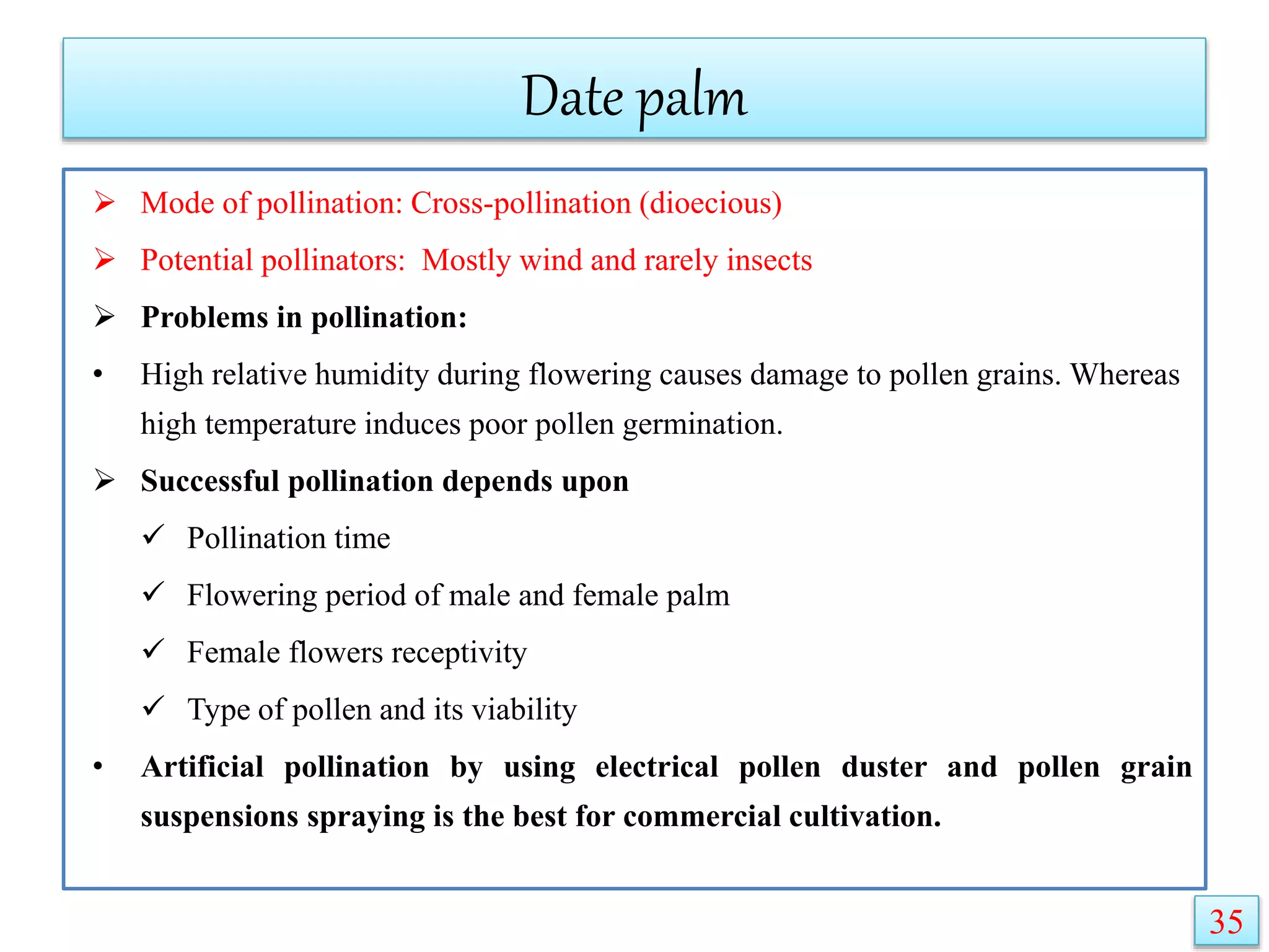 Pollination and pollinizer effects on fruit crops | PPTX