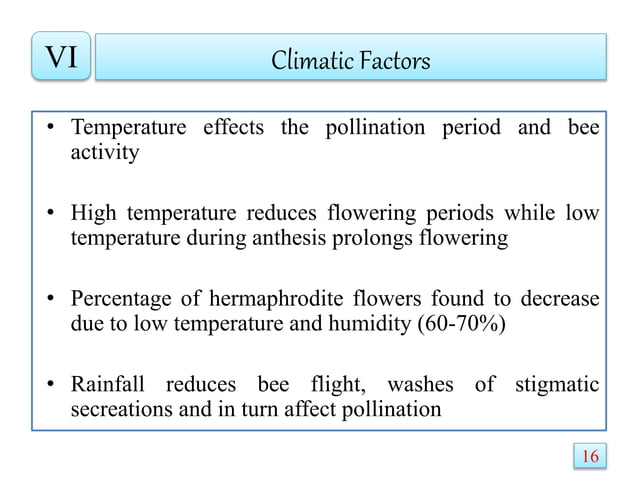 Pollination and pollinizer effects on fruit crops | PPTX
