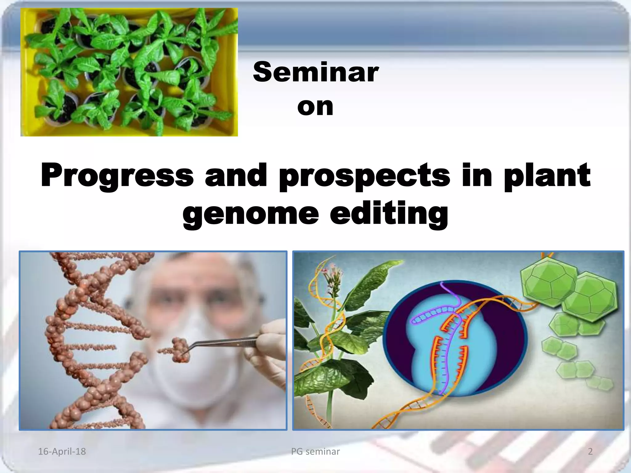 Progress and prospects in plant genome editing | PPTX