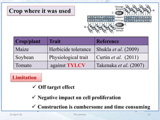 Progress and prospects in plant genome editing | PPTX