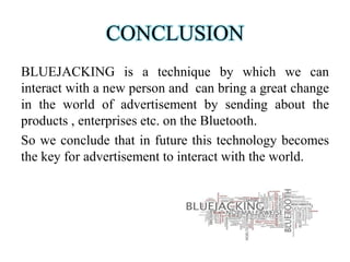 My seminar on bluejacking | PPTX