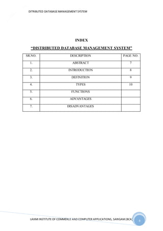 My seminar on distributed dbms | PDF