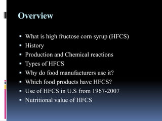 High Fructose Corn Syrup | PPTX