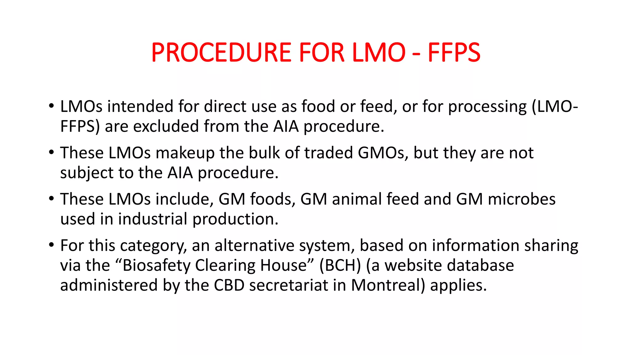 The Cartagena Protocol on Biosafety | PPTX