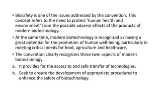 The Cartagena Protocol on Biosafety | PPTX