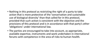 The Cartagena Protocol on Biosafety | PPTX