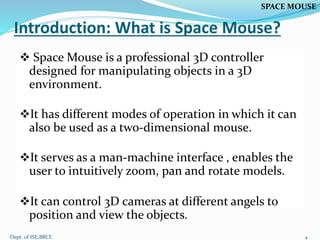 My seminar ppt SPACE MOUSE | PPTX