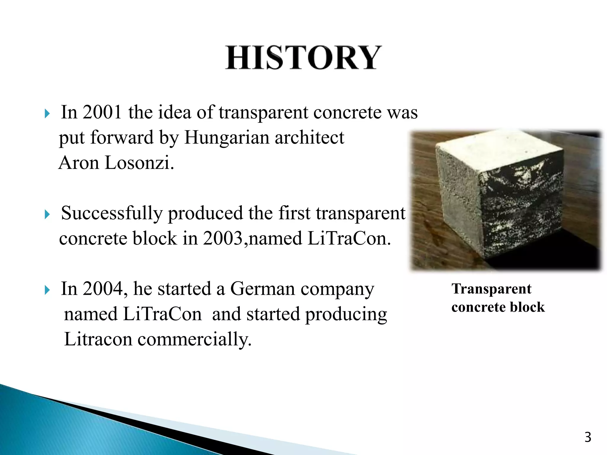 Light transmitting concrete | PPTX