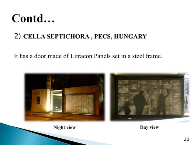 Light transmitting concrete | PPTX