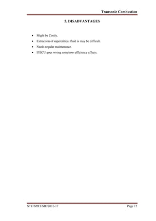 Transonic Combustion Seminar Report | PDF