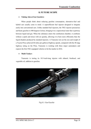 Transonic Combustion Seminar Report | PDF