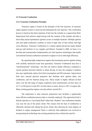 Transonic Combustion Seminar Report | PDF
