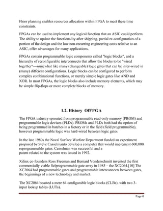 FPGA in outer space seminar report | DOCX