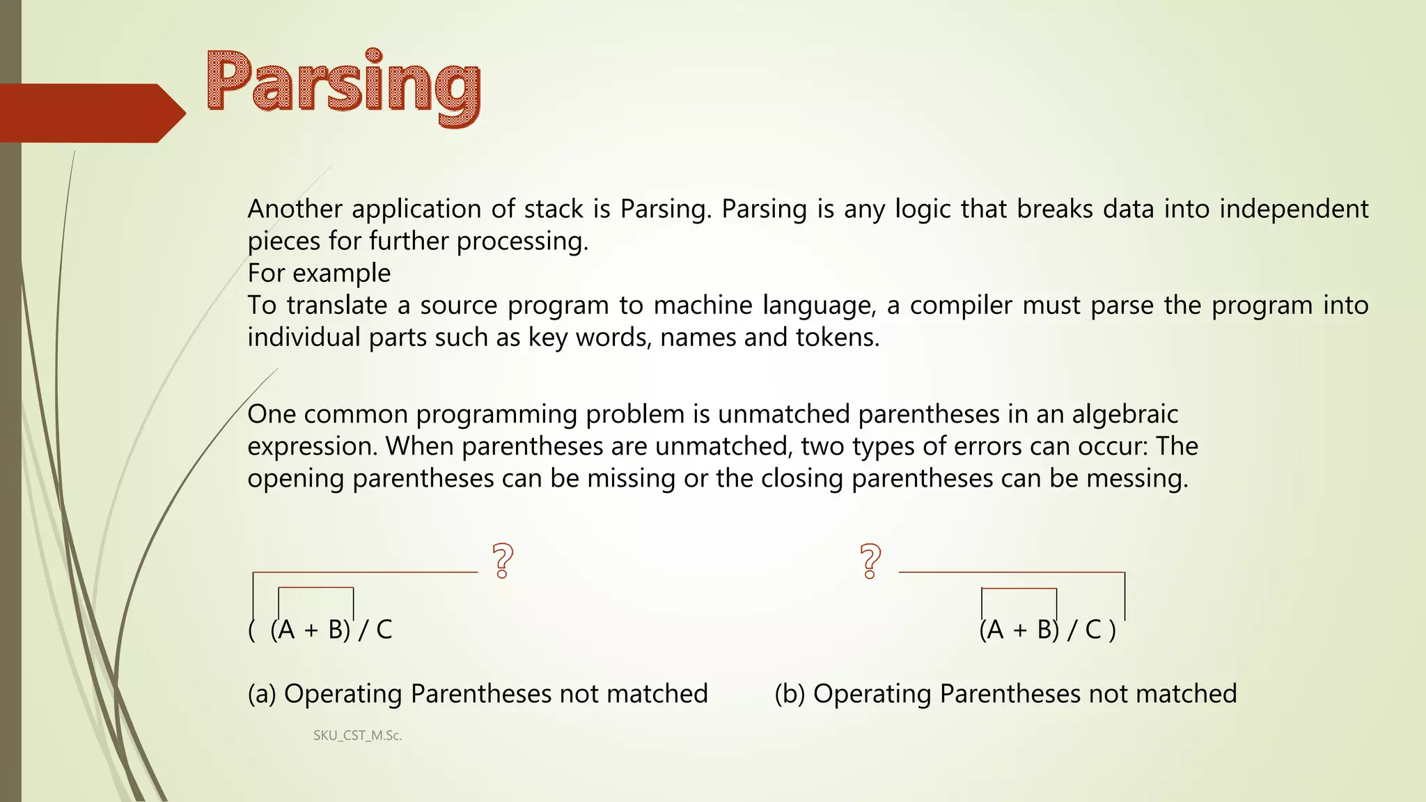 STACK Applications in DS | PPTX