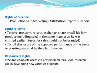 Intellectual property rights in Agriculture | PPTX