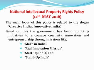 Intellectual property rights in Agriculture | PPTX