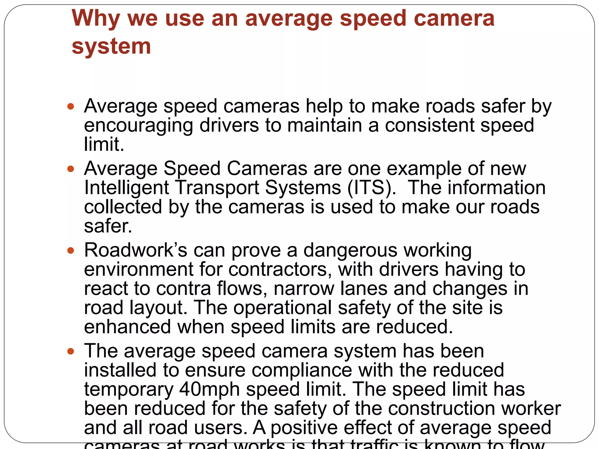Speed Detection Of Moving Vehicles (Using Traffic Enforcement Camera) | PPTX