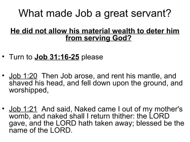 My Servant Job (Job 1) | PPT