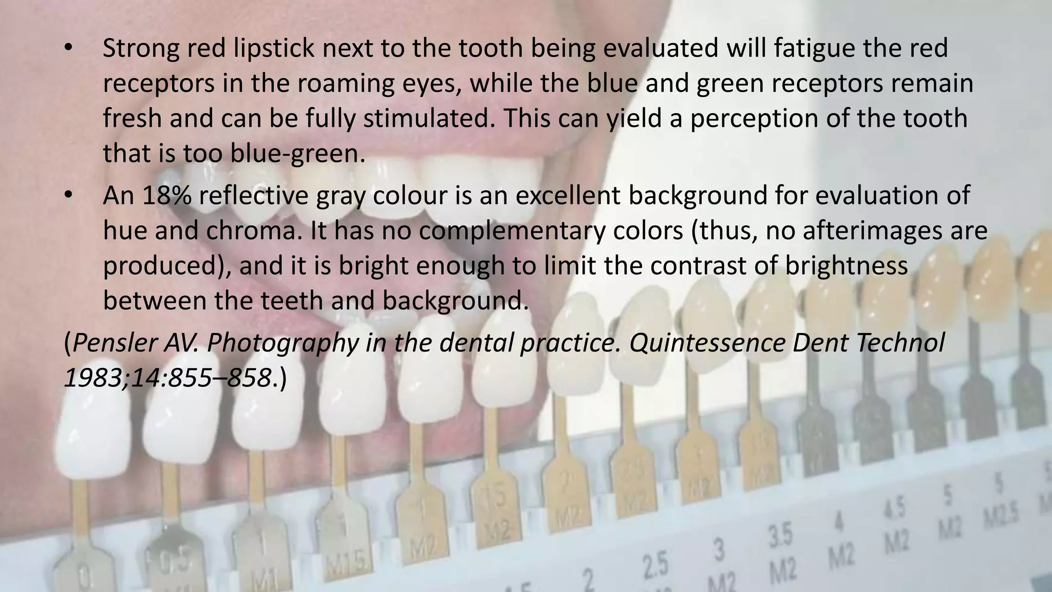 Shade selection in FPD | PPTX