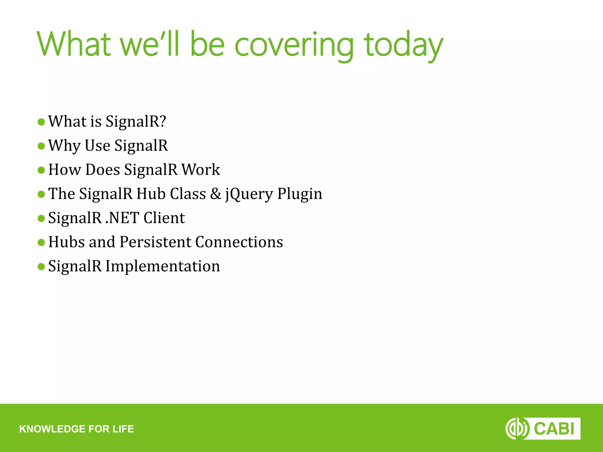 Signalr Technical Demo Ppt