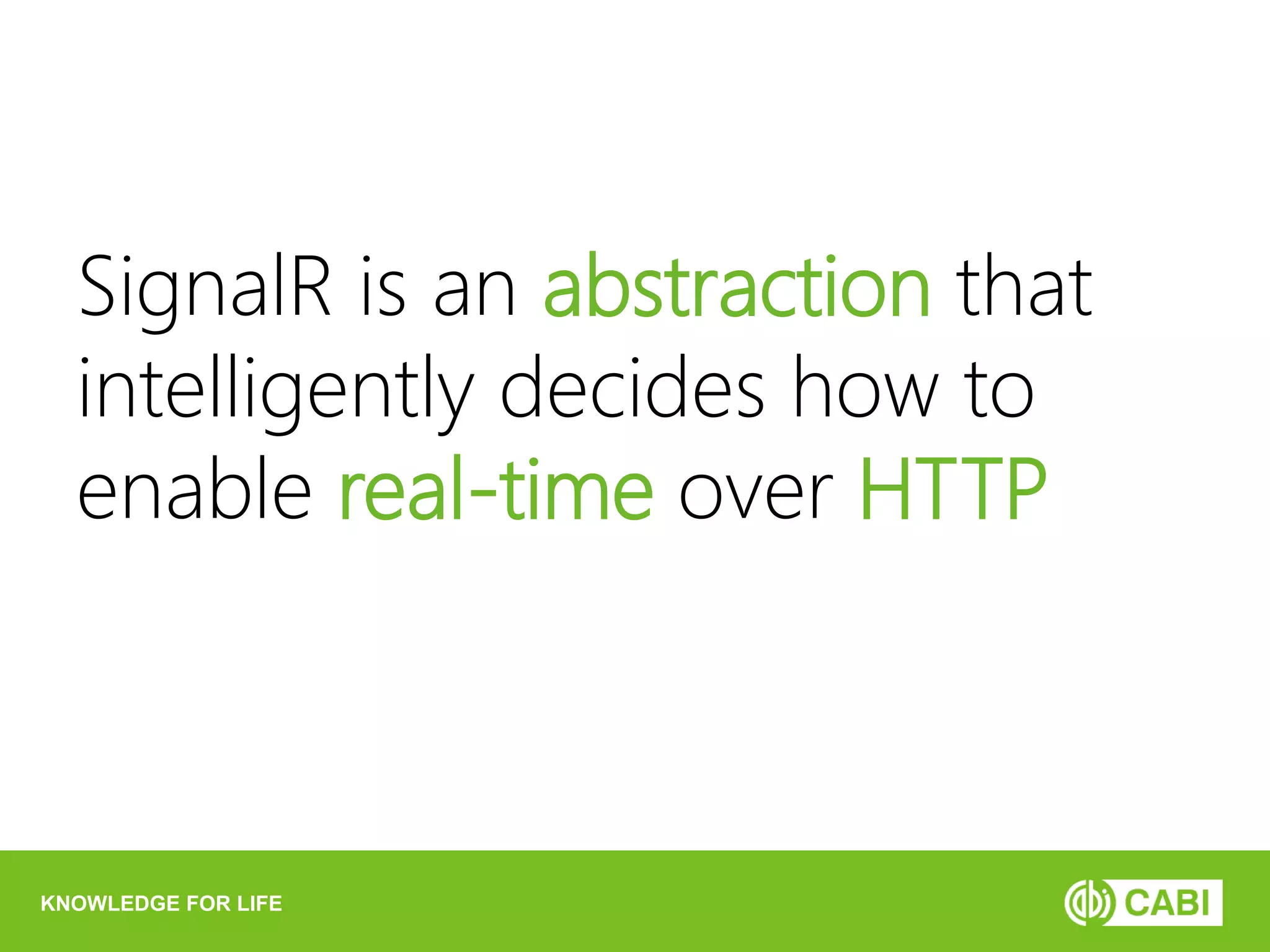 Signalr Technical Demo Ppt