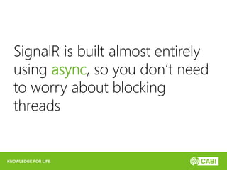 SignalR Technical Demo | PPTX | Web Development | Internet