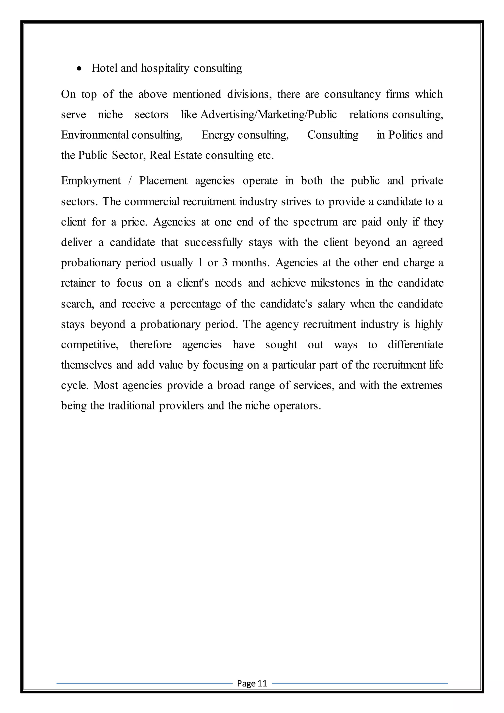 Project Report on Study Of BPO HR Consultancy | DOCX