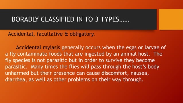 Myiasis ....a parasitic disease. | PPTX