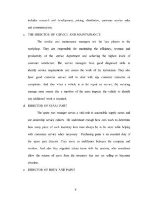 siwes technical report in mechanical engineering, automobile workshop ...