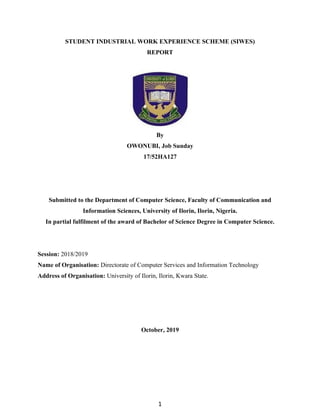 My SIWES report | PDF