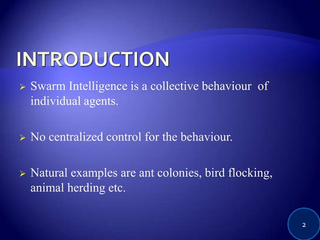 Swarm Intelligence | PPT