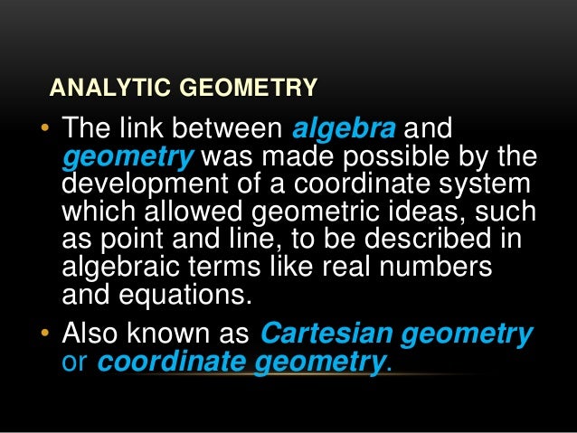 Analytical geometry Grade 10