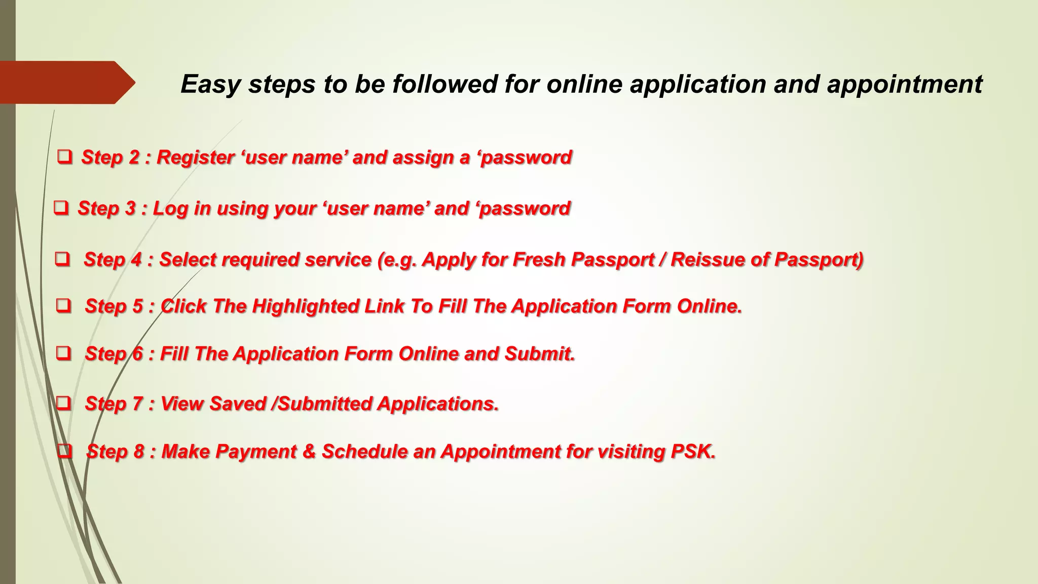 Steps For Apply a Fresh Passport in India | PPT