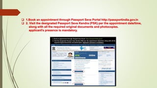 Steps For Apply a Fresh Passport in India | PPTX