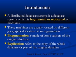 Distributed Database Management Systems (Distributed DBMS) | PPT