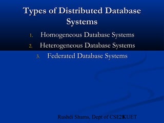 Distributed Database Management Systems (Distributed DBMS) | PPT